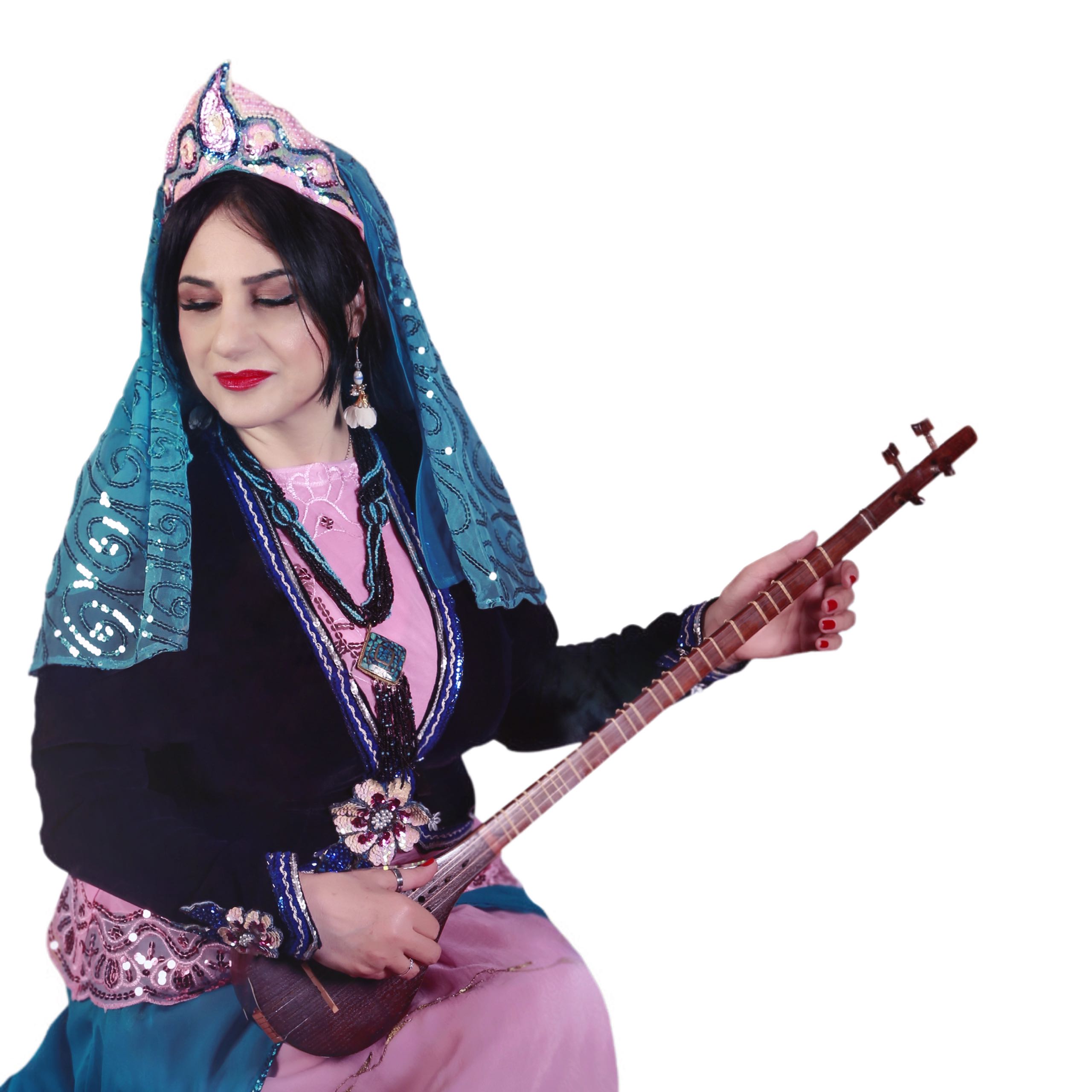 Persian Women In Iranian Clothing Performing Folk Dance Around Open-air ...