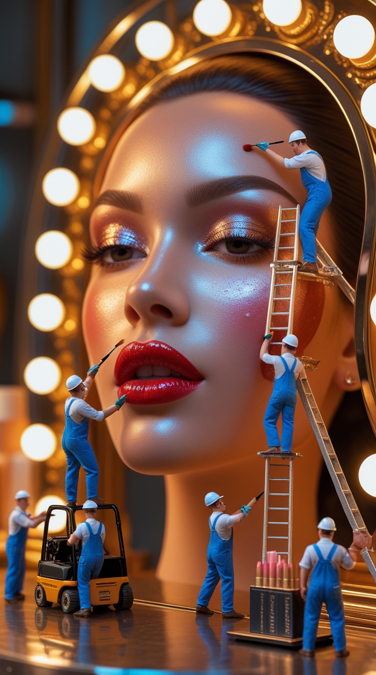 Hyper Realistic Makeup Application On A Mannequin Face | AI Video